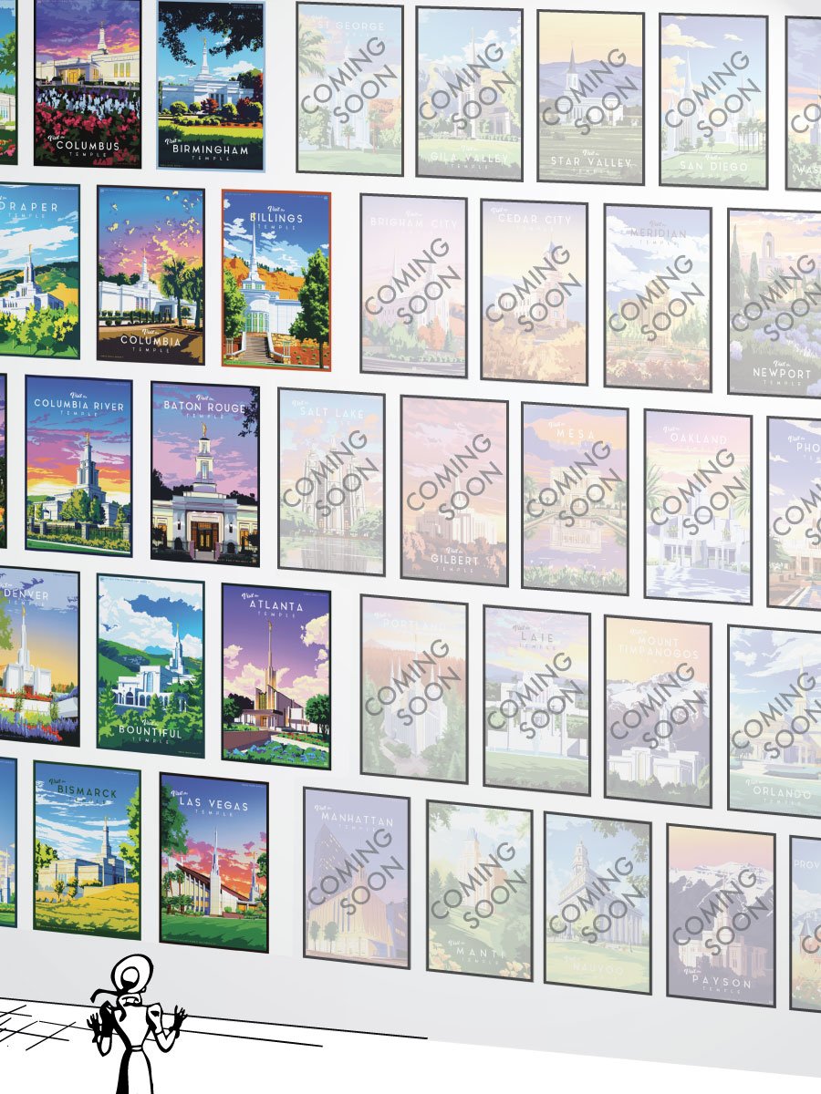 Temple Series ONE - The Full Collection Poster - Temple Travel Bureau